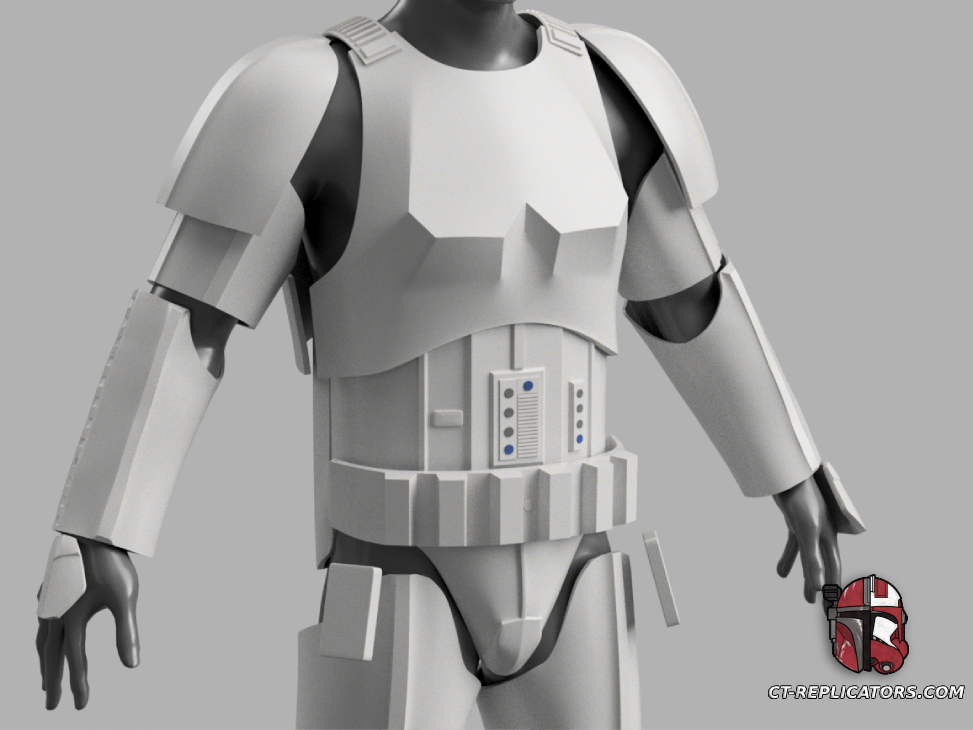 STL 3D Print Files Stormtrooper Armor Star Wars 1:1 Replica Cosplay ...