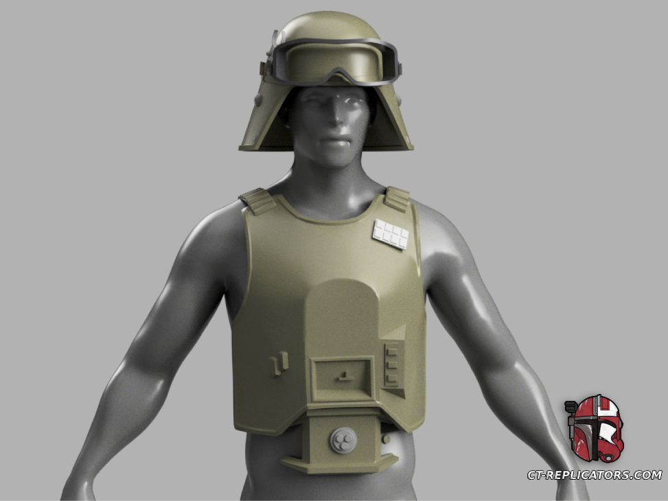 STL 3D Print Files Imperial Officer Helmet and Armor Battlefront 2 Sta ...