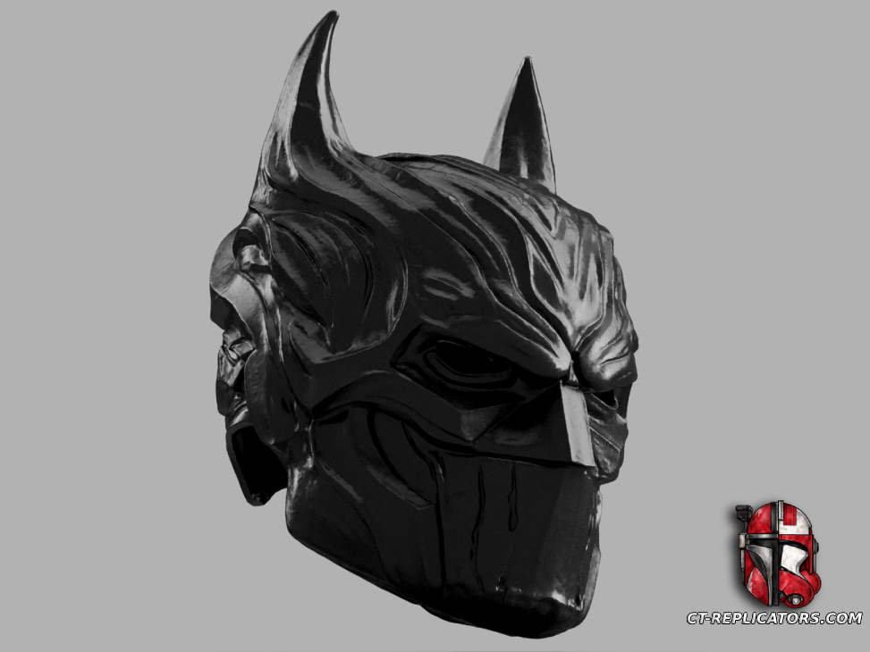 STL 3D Print Files BMS Batman Death Knight helmet 1:1 Replica Cosplay ...