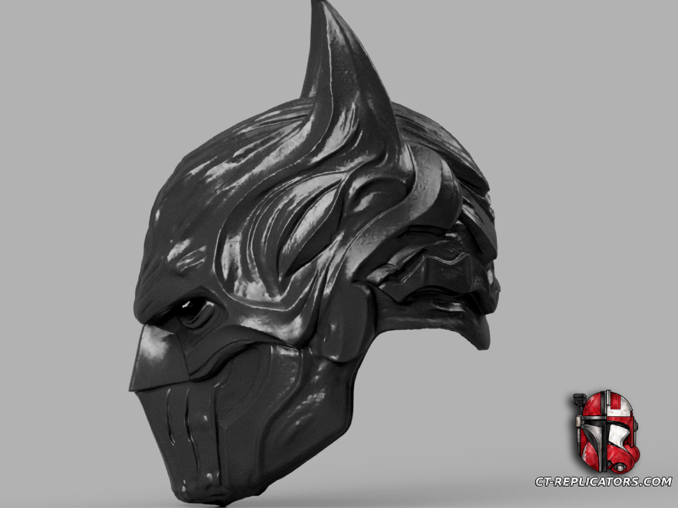 STL 3D Print Files BMS Batman Death Knight helmet 1:1 Replica Cosplay ...