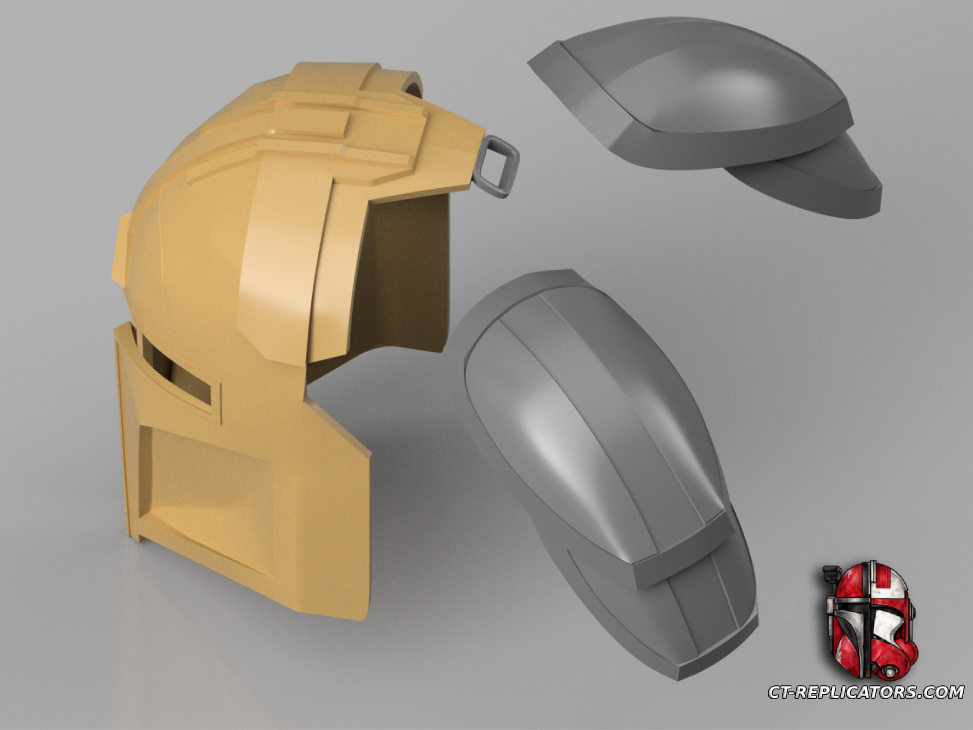 STL 3D Print Files SWTOR Mandalorian Ri'kan's Helmet (Twi'lek) Cosplay ...